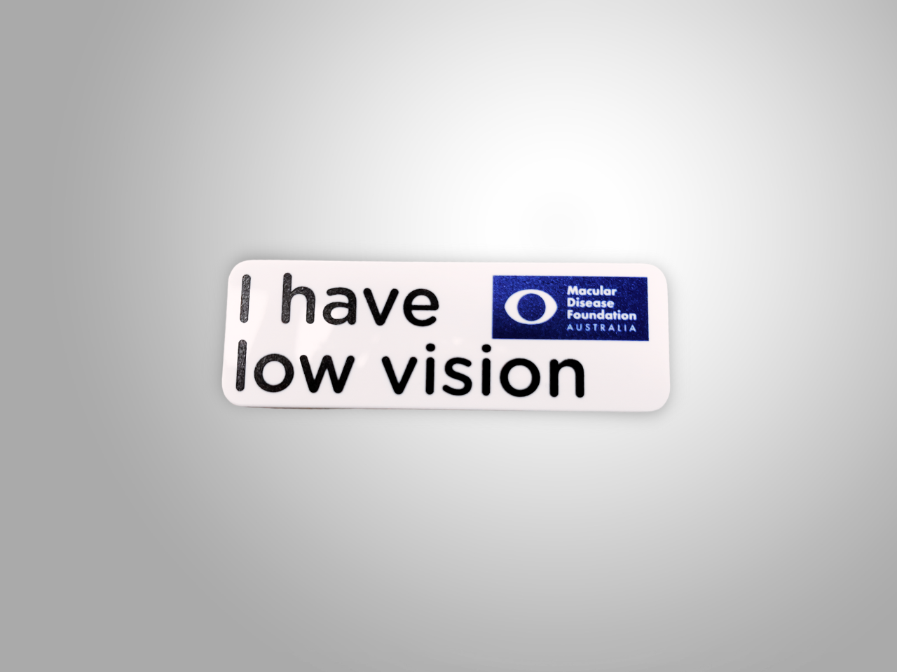 Low vision pin badge - Macular Disease Foundation Australia Macular ...